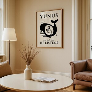 Prophet Yunus Islamic Wall Art – “even in the Deep, He Listens ...