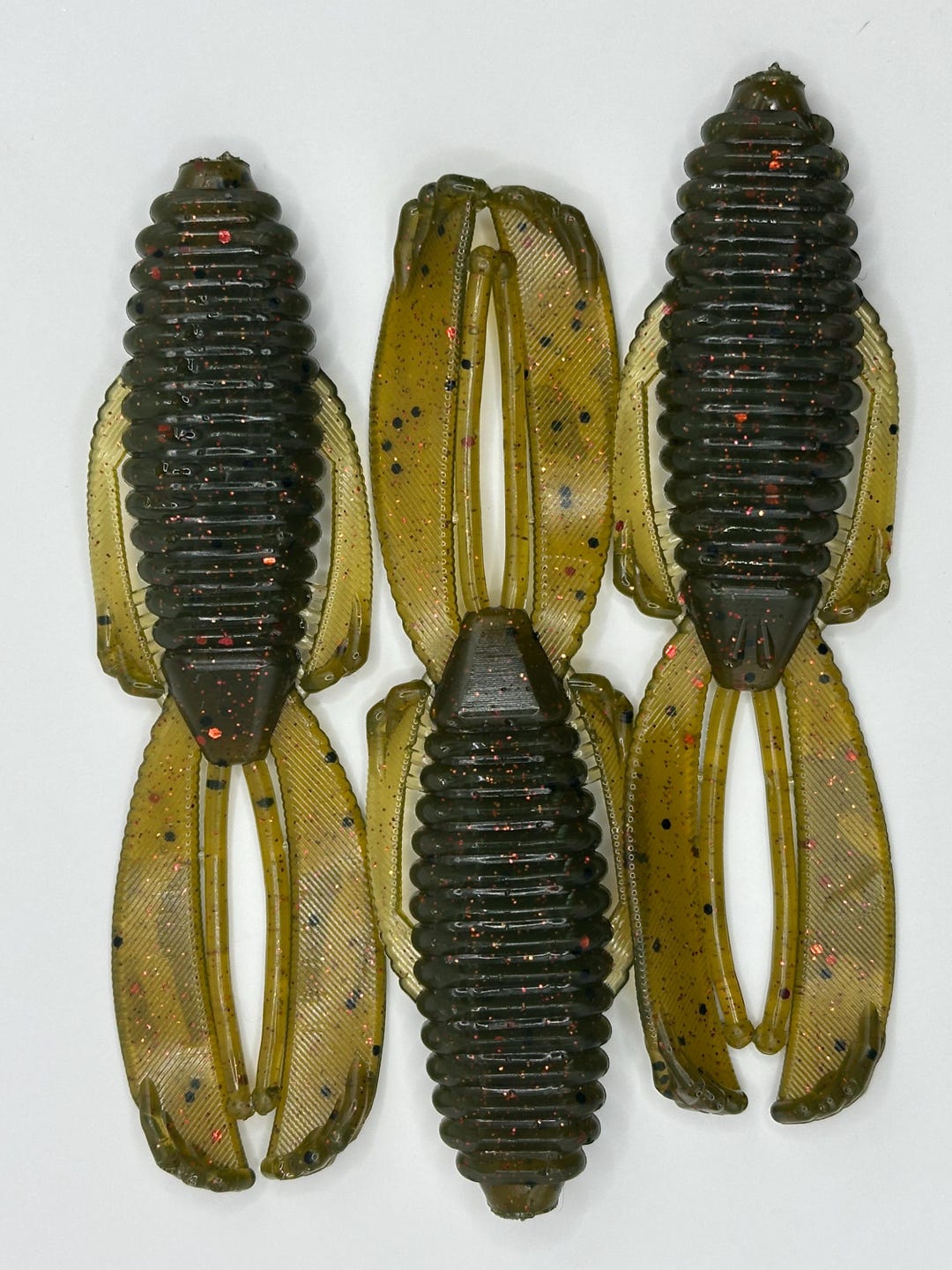 Watermelon Red 4” Water Bug, 8 Pack, Soft Plastic Lure, Creature Bait ...