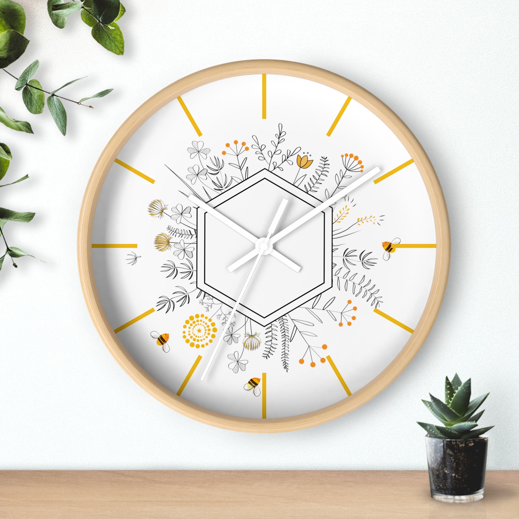 Busy Bee Wall Clock Honey Bee Cottagecore - Etsy