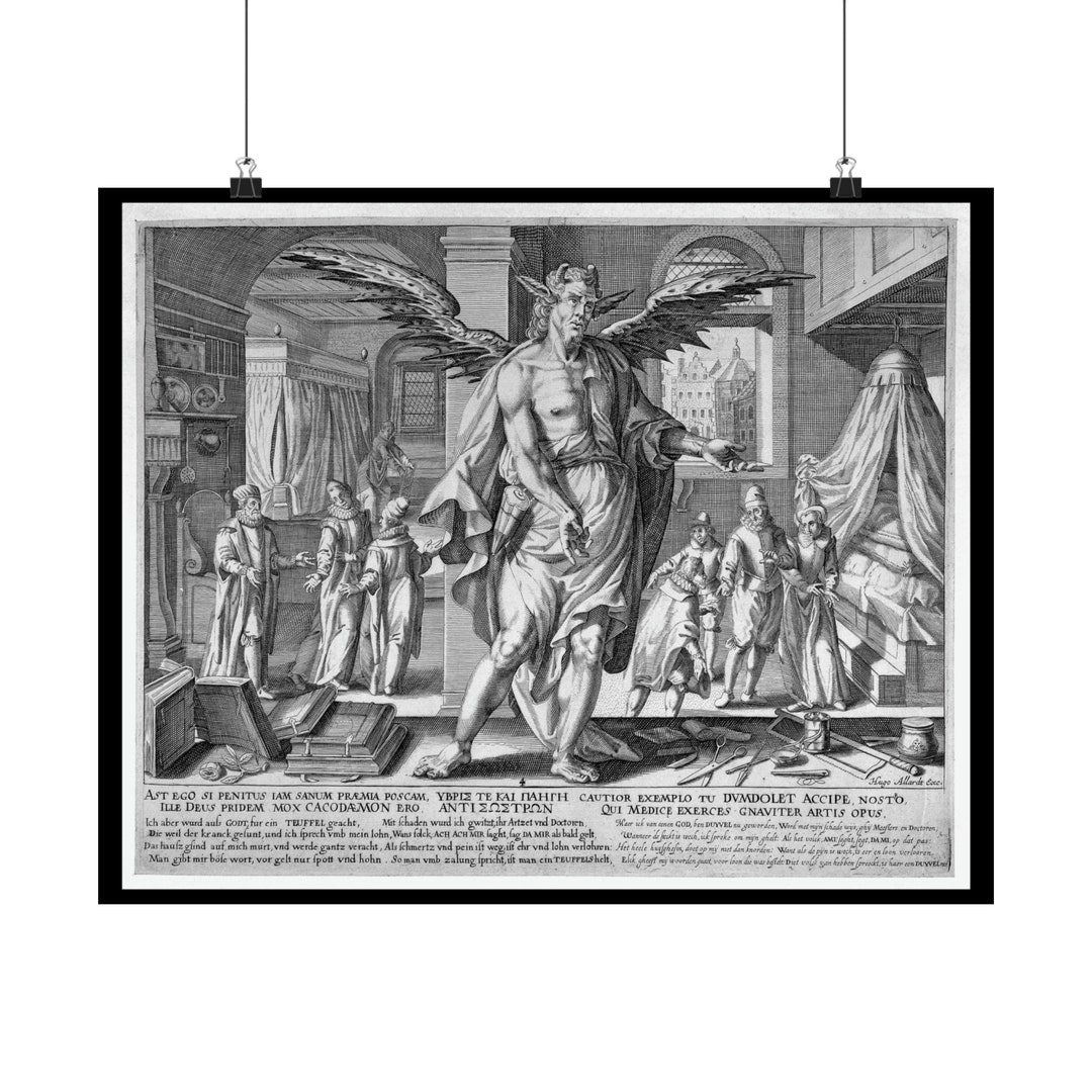 Doctor Appears as Devil Vintage Print, Greed, Etching 1800s - Etsy