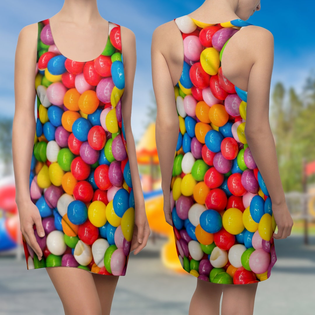 Gumballs Dress, Candy Tank Dress, Racerback, Dessert, Sweets, Candycore ...