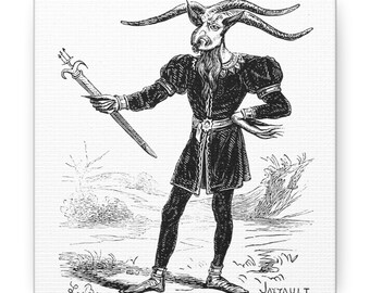 Marchosias Demon Canvas Print, Occult Decor, Ars Goetia - Etsy