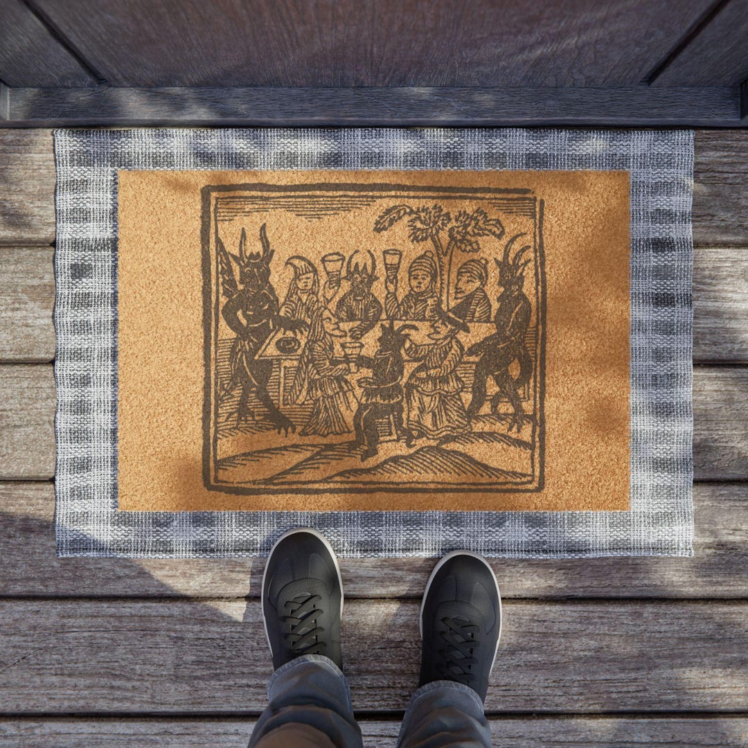 Witches and Devils Dine Doormat, Coir Goth Welcome Mat, Witchy Home ...