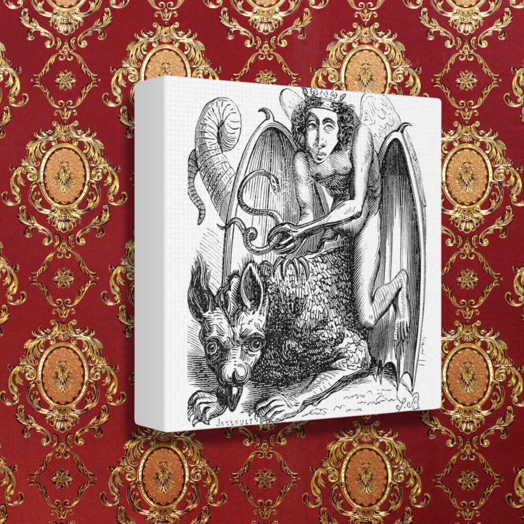 Impresión de lienzo de demonio Astaroth, decoración oculta, Ars Goetia ...