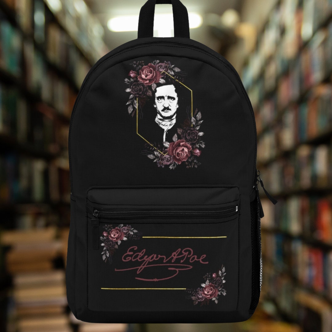 Edgar Allan Poe Backpack, Signature Poet, Gothic Literature, Dark ...