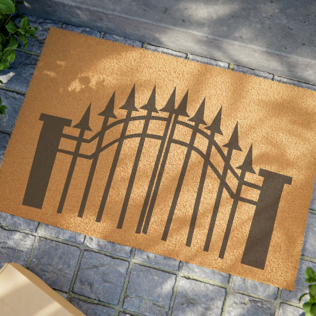 Cemetery Gates Coir Doormat, Wrought Iron Gate, Goth Welcome Mat - Etsy