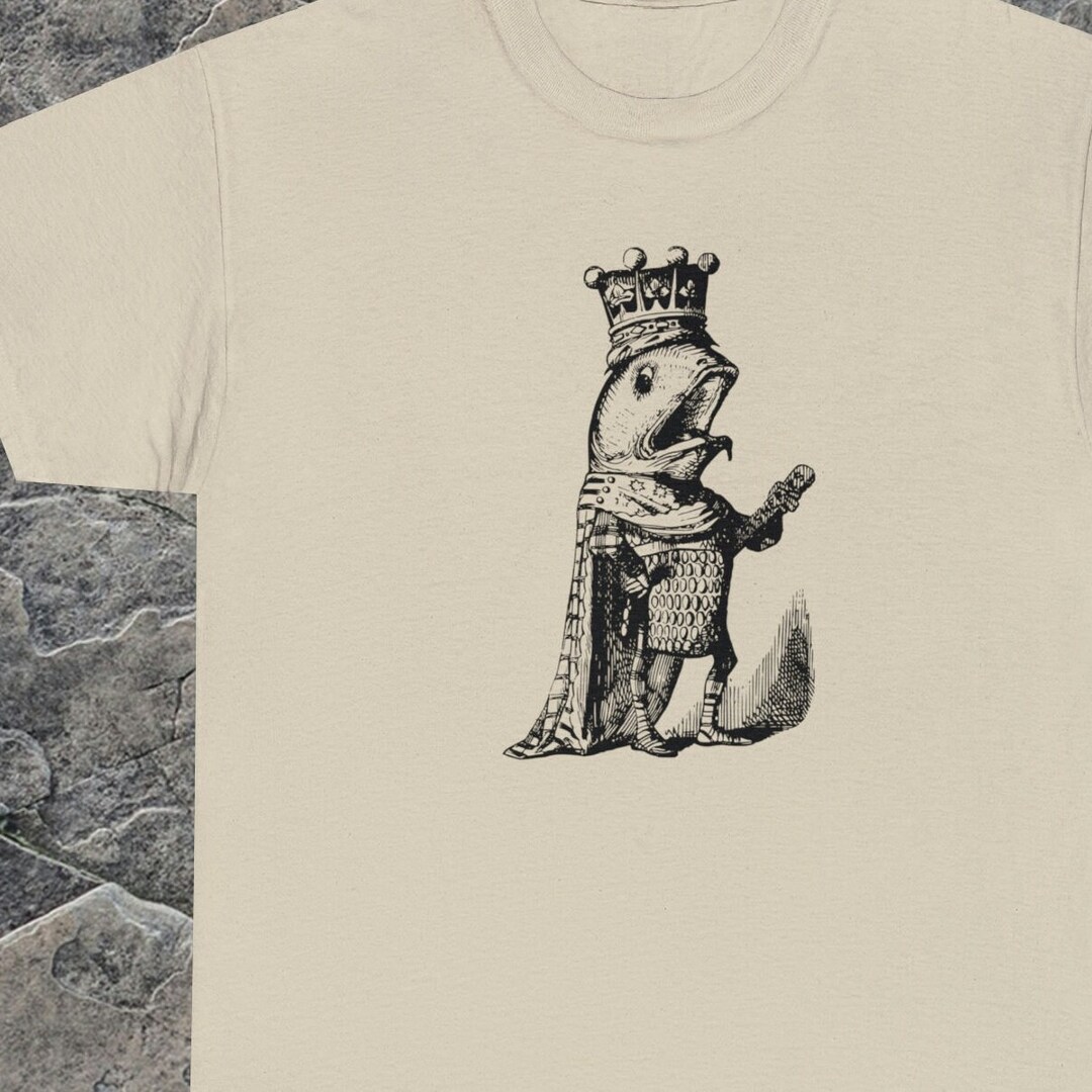 Weirdcore Fish King Shirt, Bizarre Illustration Tee - Etsy