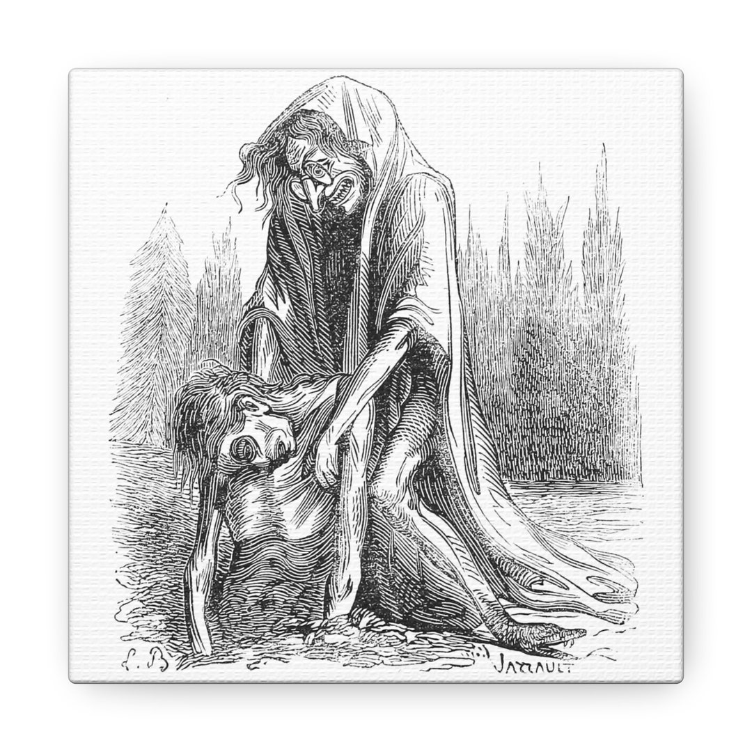 Lamia Demon Canvas Print, Occult Decor, Ars Goetia - Etsy