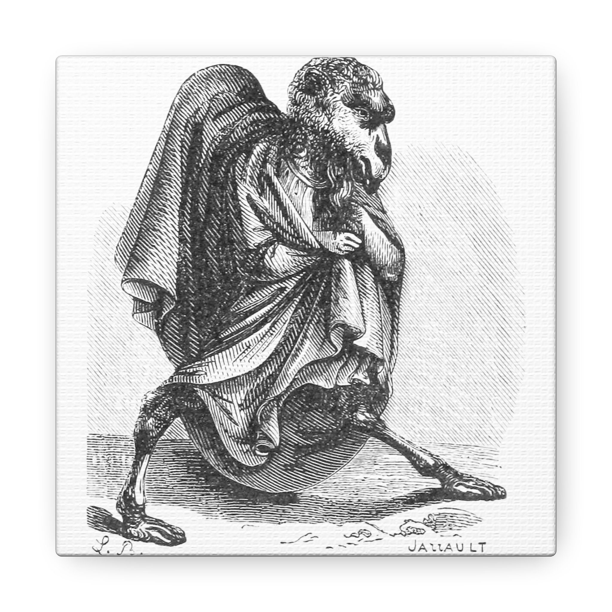 Vual Demon Canvas Print, Occult Decor, Ars Goetia - Etsy