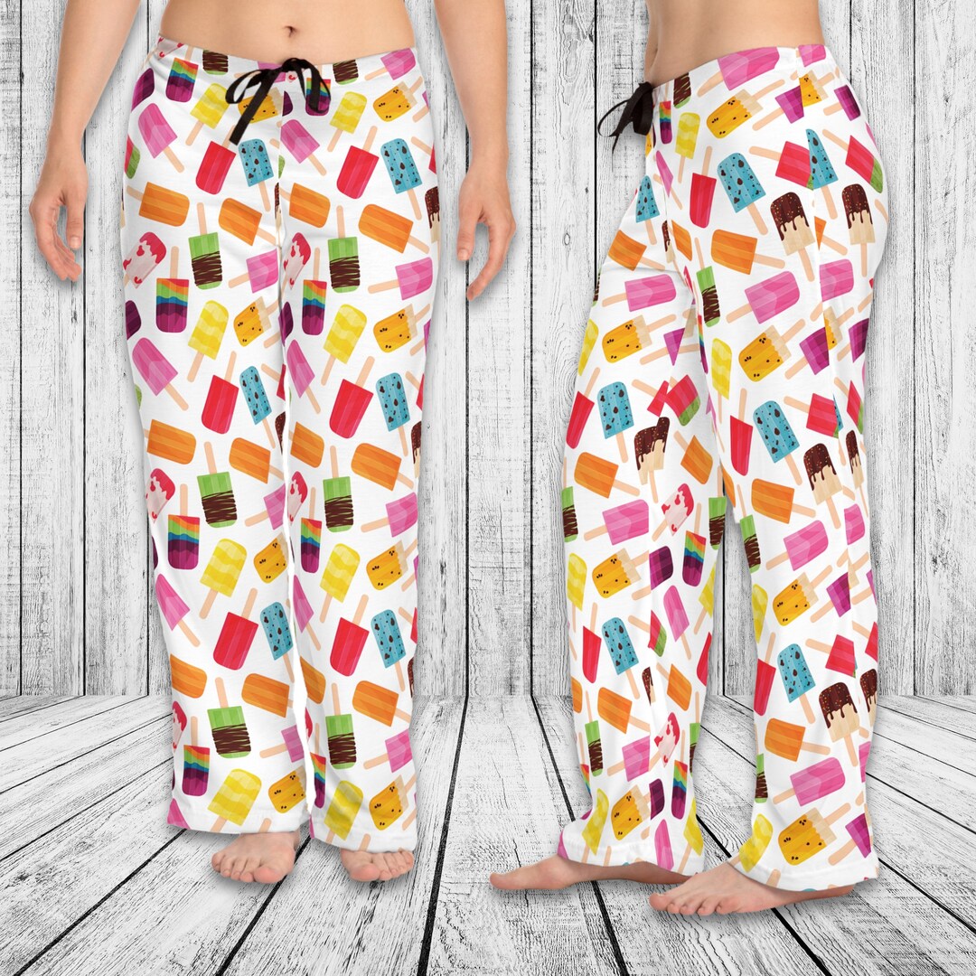 Popsicles Lounge Pants, Pajamas, Whimsical Fun Colorful Dessert Print ...