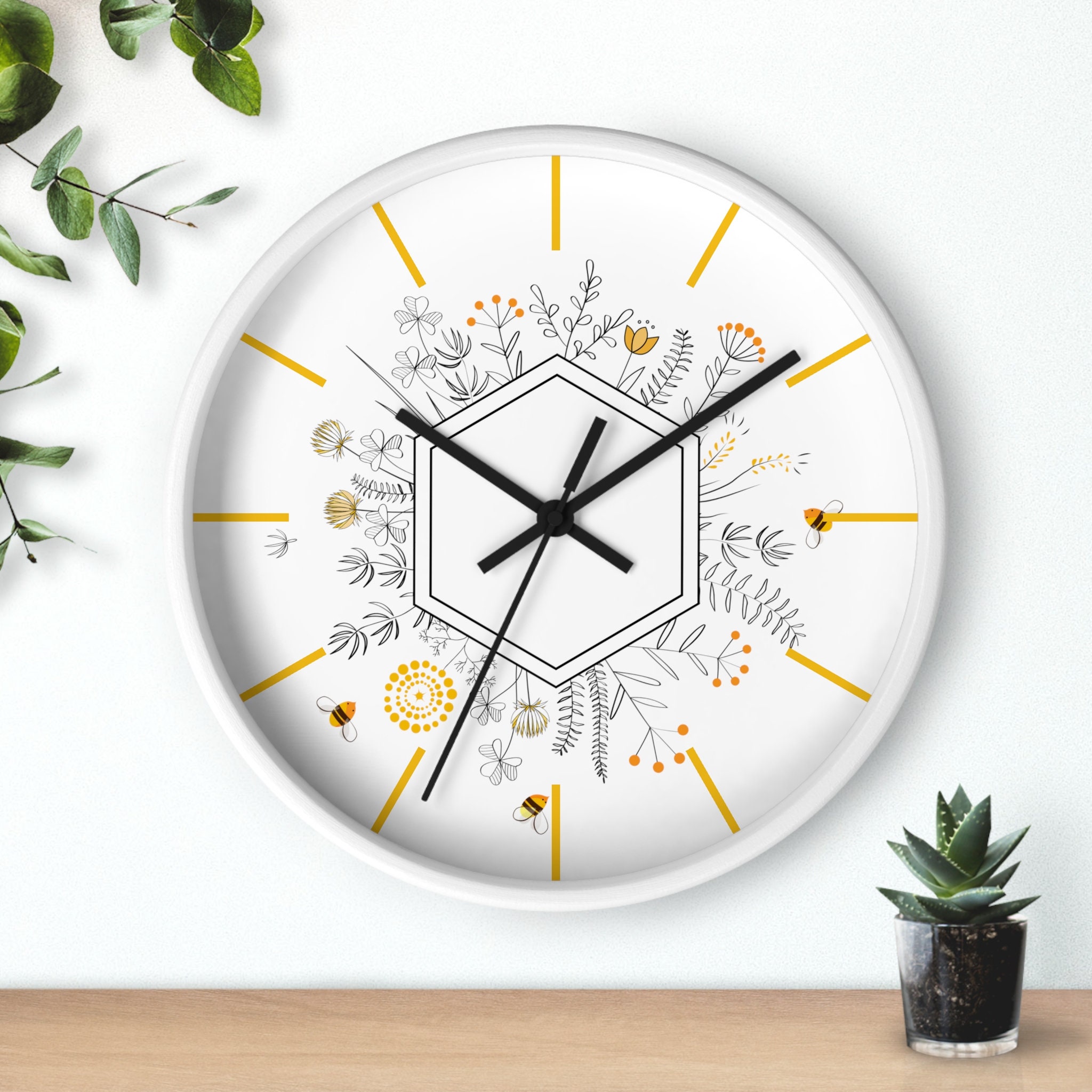 Busy Bee Wall Clock Honey Bee Cottagecore - Etsy