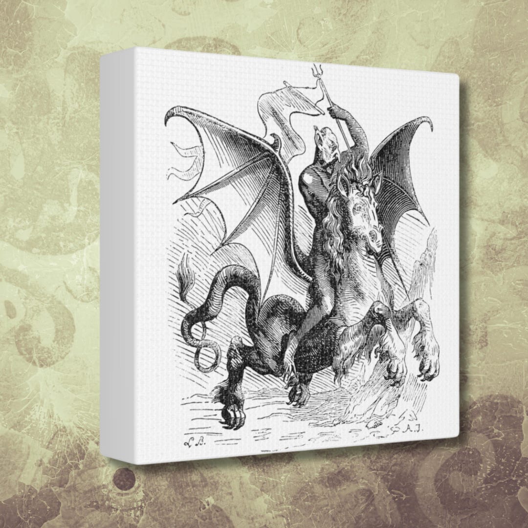 Abigor Demon Canvas Print, Occult Decor, Ars Goetia - Etsy