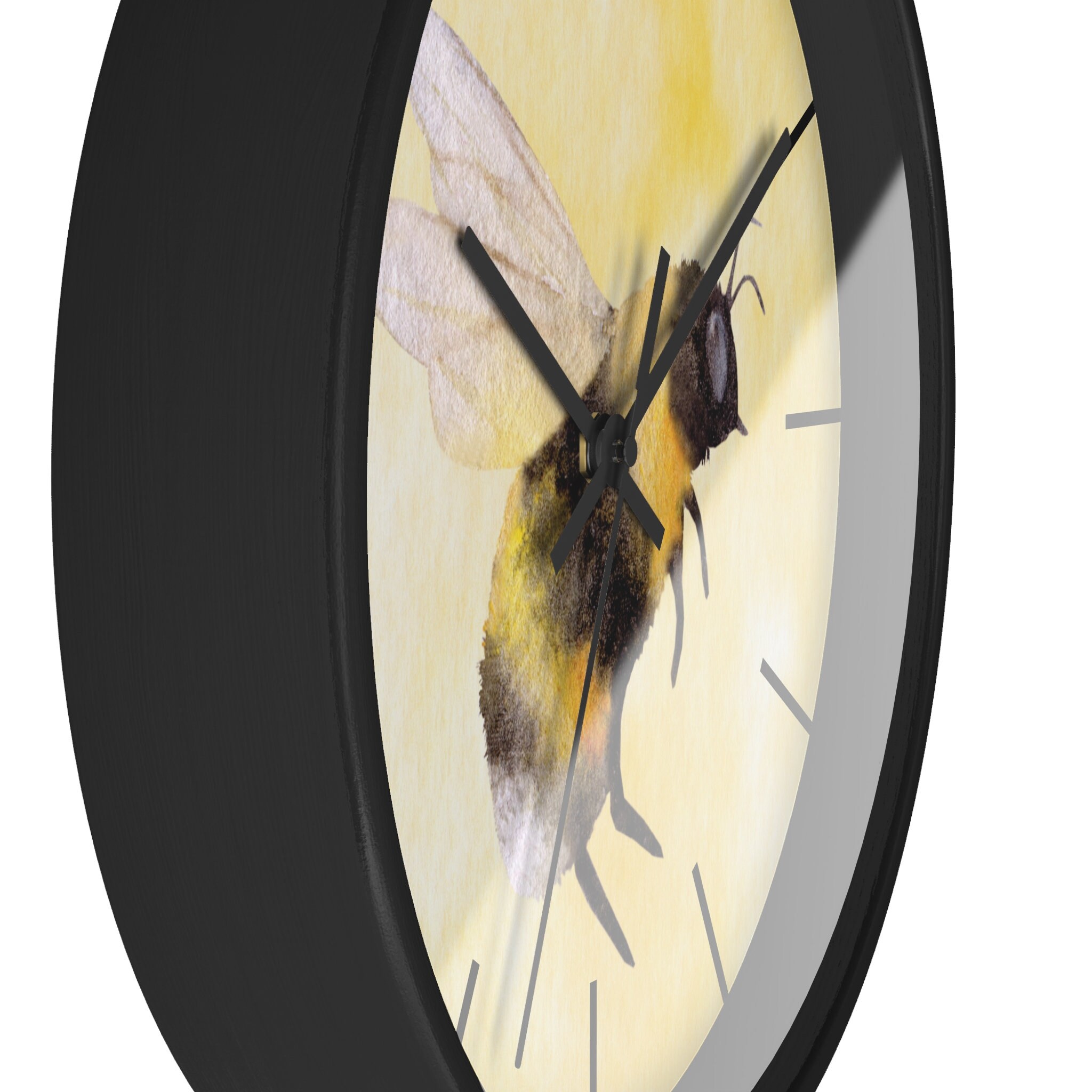Watercolor Honeybee Wall Clock Bees Garden Country Home - Etsy