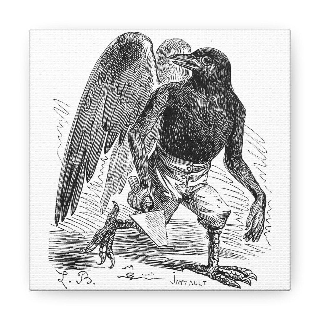 Malphas Demon Canvas Print, Occult Decor, Ars Goetia - Etsy