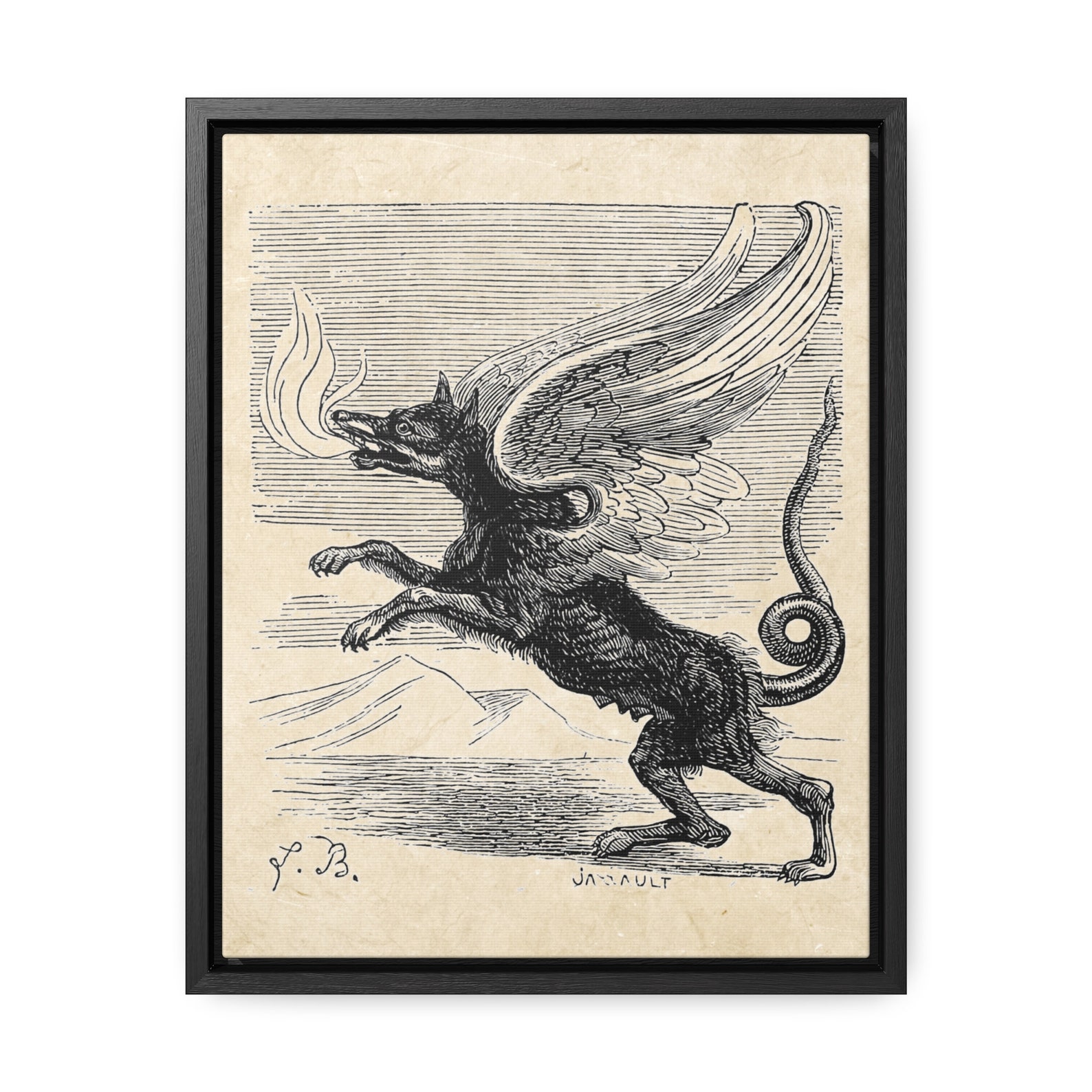 Marchosias Demon Canvas Print, Occult Decor, Ars Goetia - Etsy