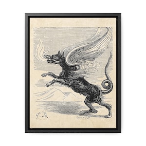 Marchosias Demon Canvas Print, Occult Decor, Ars Goetia - Etsy