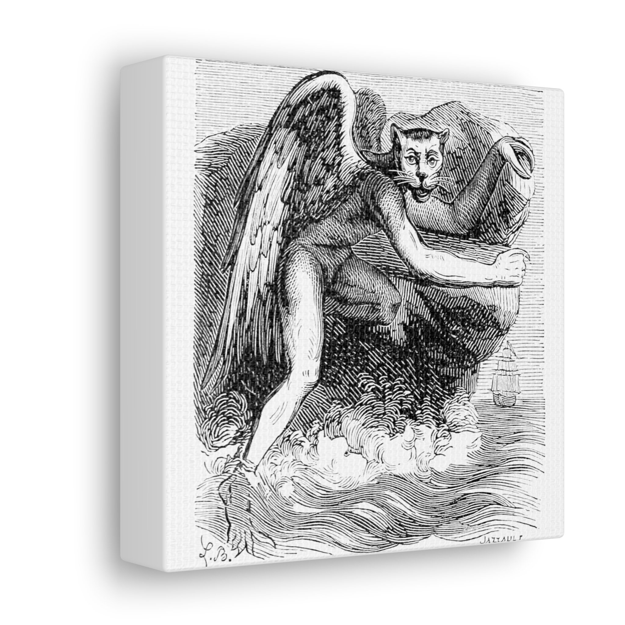 Nickar Demon Canvas Print, Occult Decor, Ars Goetia - Etsy