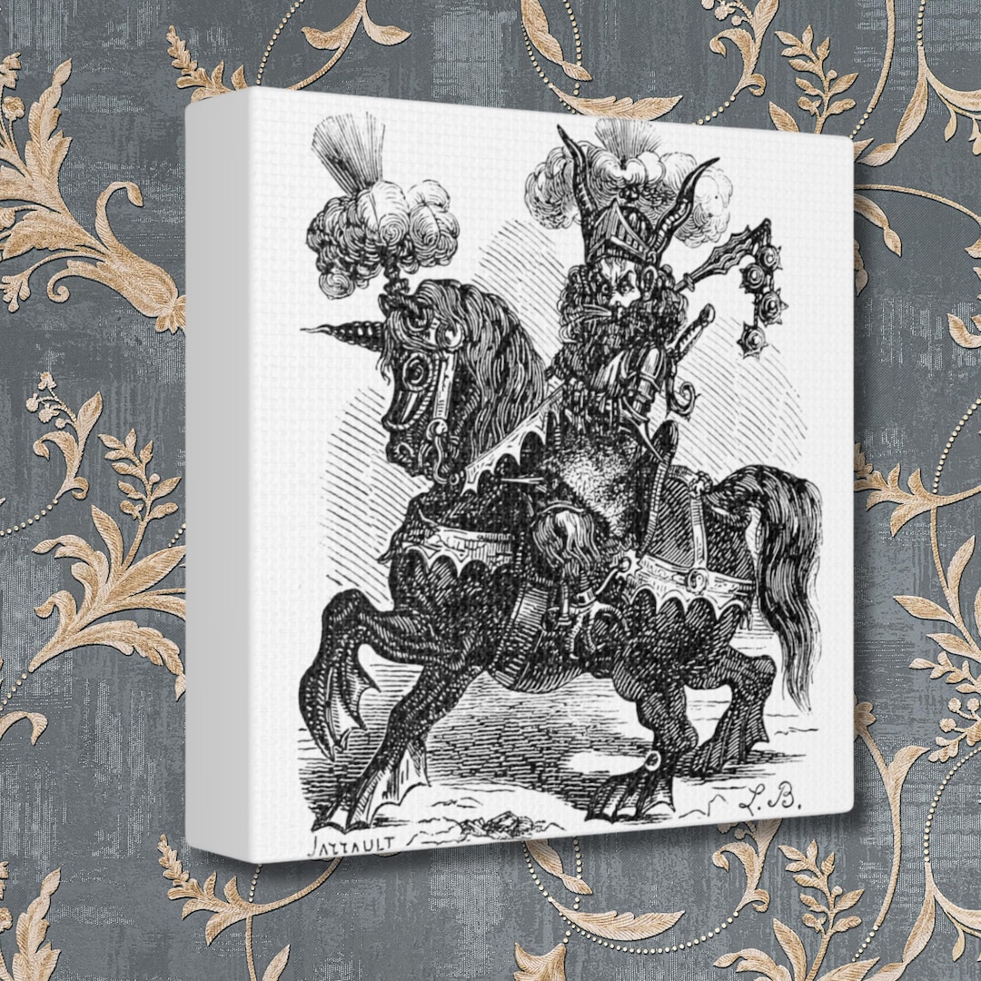 Alocer Demon Canvas Print, Occult Decor, Ars Goetia - Etsy