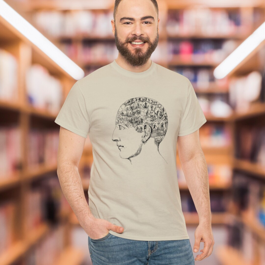 Phrenology Tee Physiognomy Head Chart Etsy