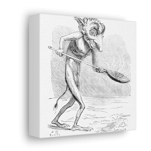 Ukobach Demon Canvas Print, Occult Decor, Ars Goetia - Etsy