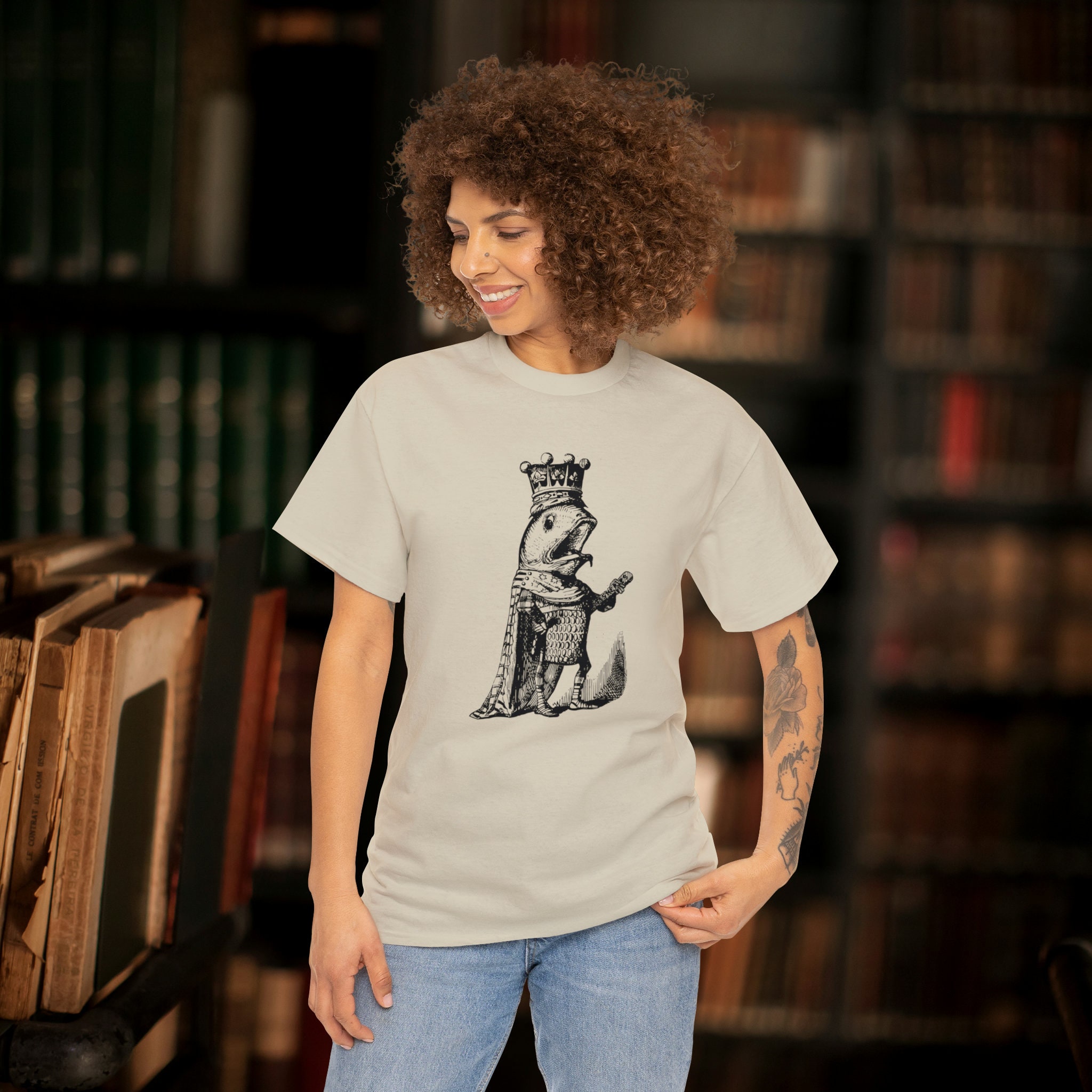 Weirdcore Fish King Shirt, Bizarre Illustration Tee - Etsy