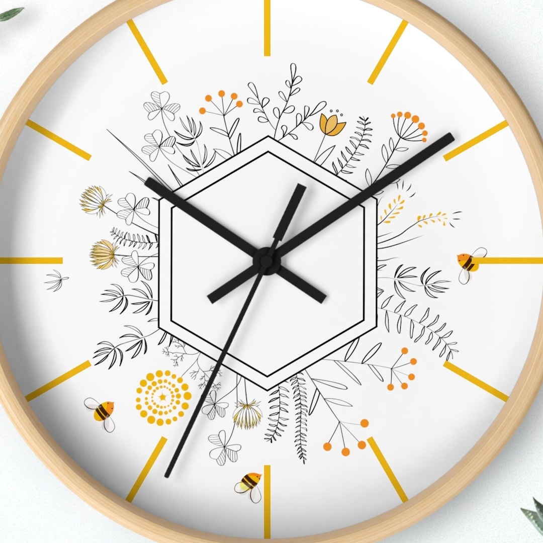 Busy Bee Wall Clock, Honey Bee, Cottagecore - Etsy