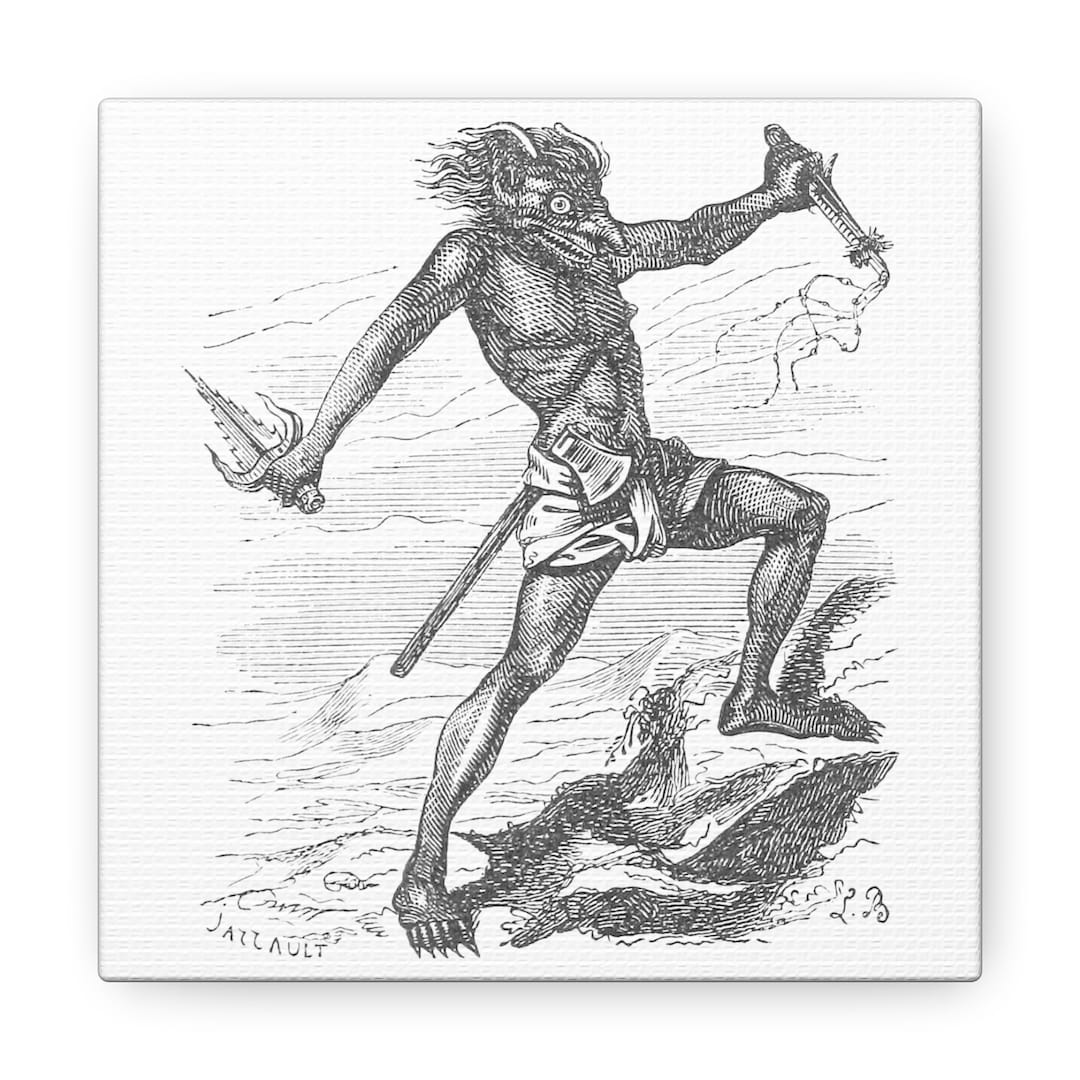 Alastor Demon Canvas Print, Occult Decor, Ars Goetia - Etsy