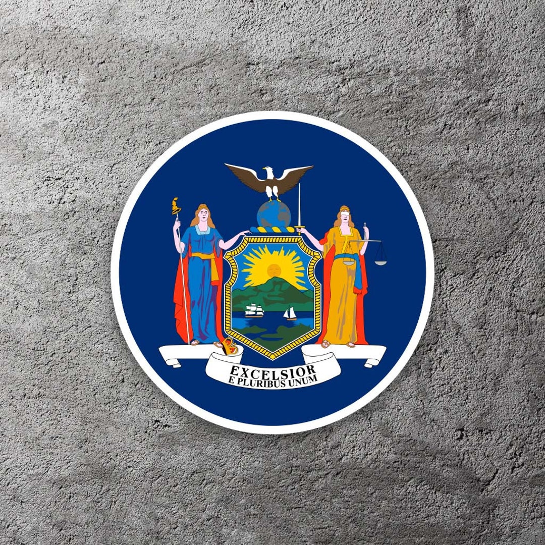 New York State Flag Vinyl Sticker 3.5 Wide Includes Two Stickers - Etsy