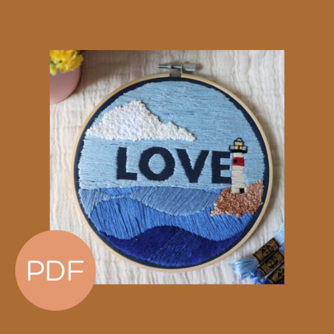 Love Embroidery Pattern - Etsy