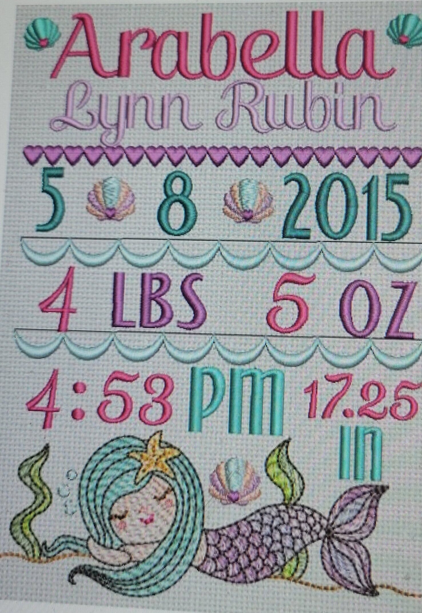 Embroidered, Personalized Baby Announcement Pillow Conver. Perfect New ...