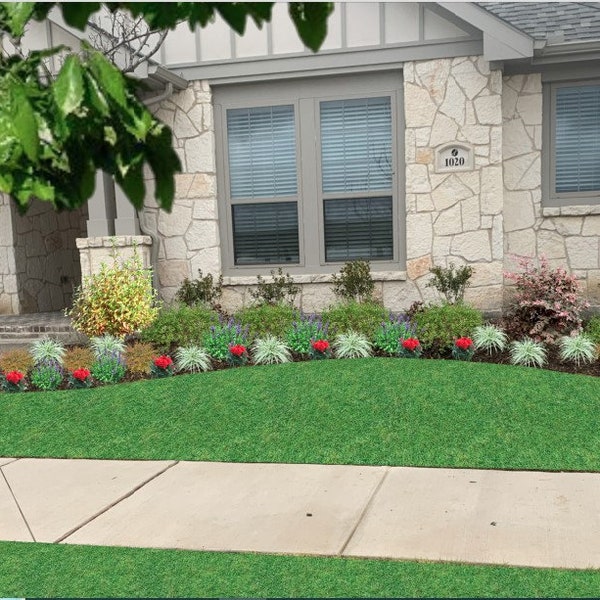 Partial Sun Landscape Designed In - Etsy