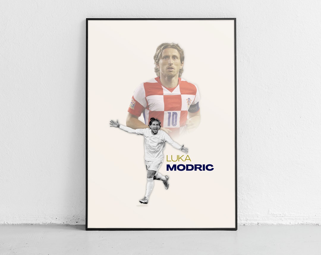Luka Modric Poster Modric Poster Croatia Real Madrid Minimalist Design ...