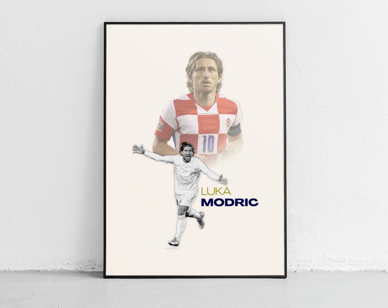 Luka Modric Poster Modric Poster Croatia Real Madrid Minimalist Design ...