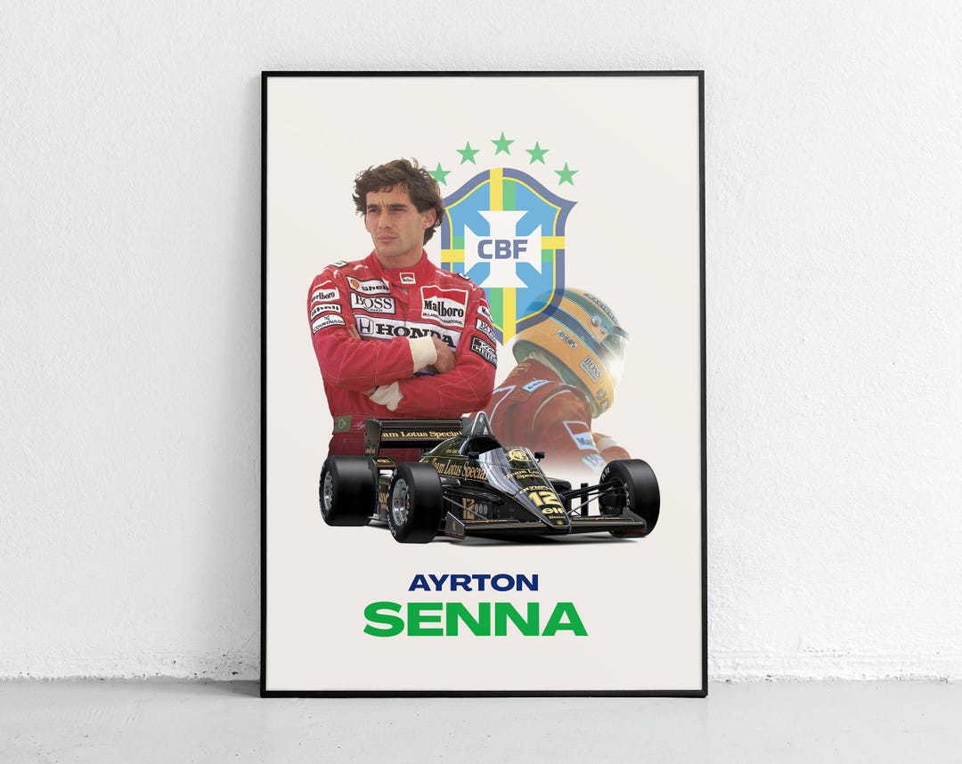 Ayrton Senna Poster Formula One Poster Ayrton Senna Digital Download ...