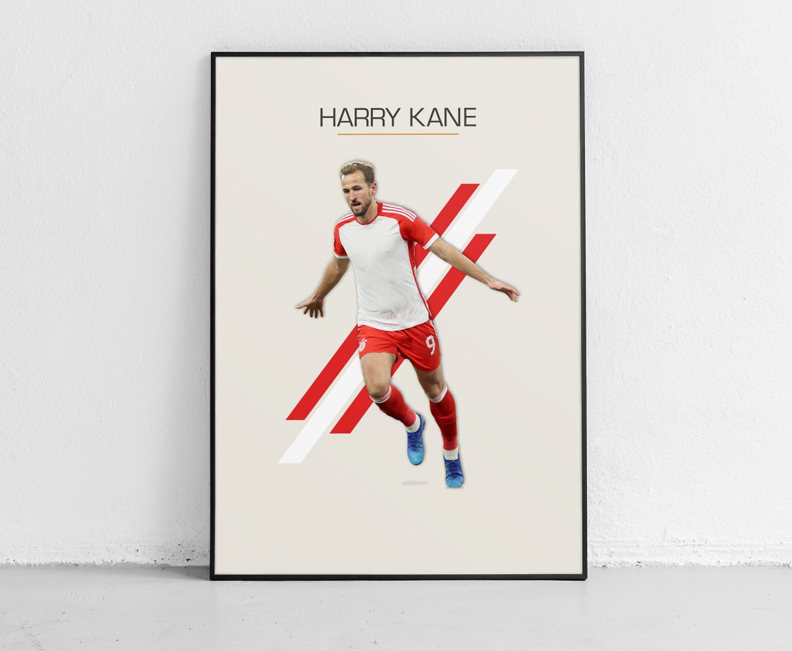 Harry Kane Poster Bayern Munich Poster Harry Kane Bayern Digital ...