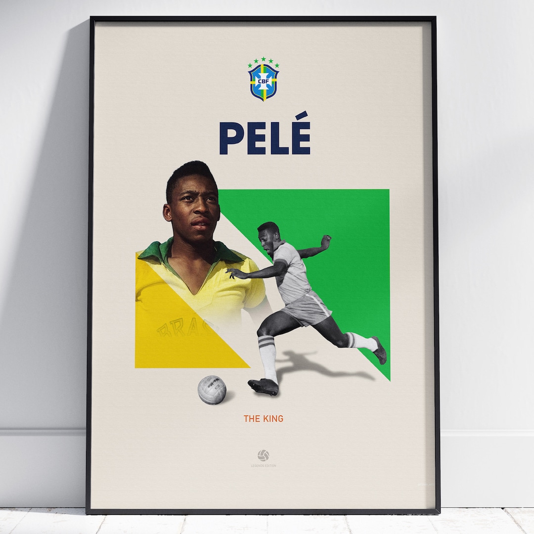 Pele Poster Pele the King Vintage Aesthetic Soccer Poster Brazil World ...