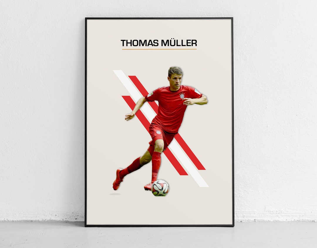 Thomas Muller Poster Bayern Munich Poster Soccer Gifts Sports Poster ...