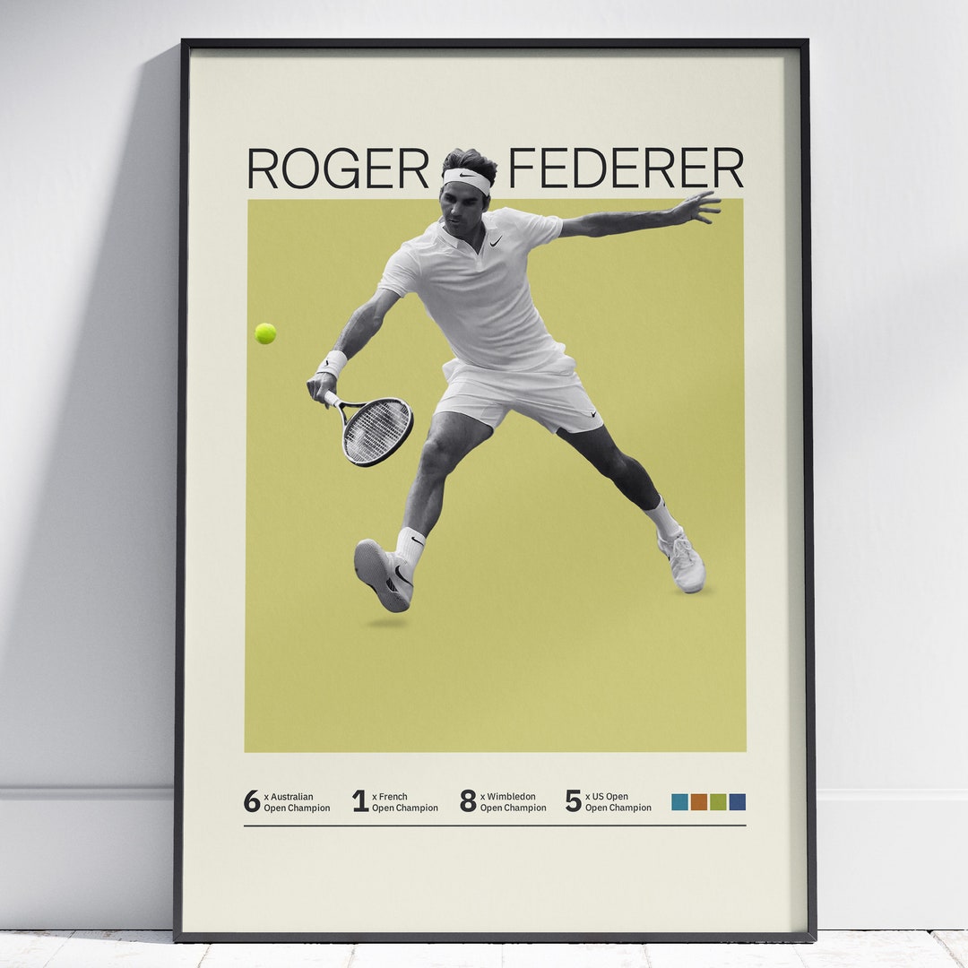 Roger Federer Poster Minimalist Poster Federer Print - Etsy