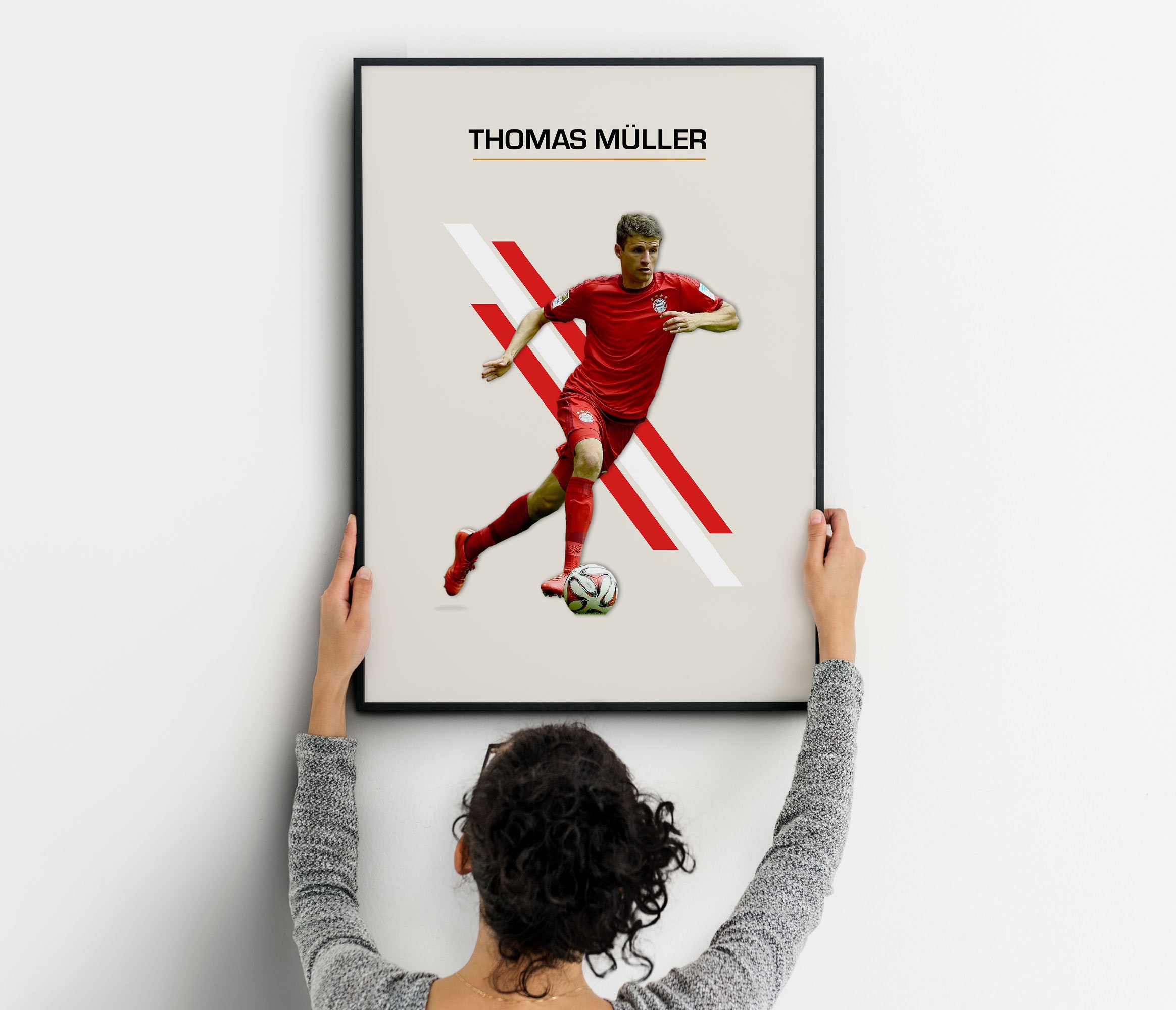 Thomas Muller Poster Bayern Munich Poster Soccer Gifts Sports Poster ...