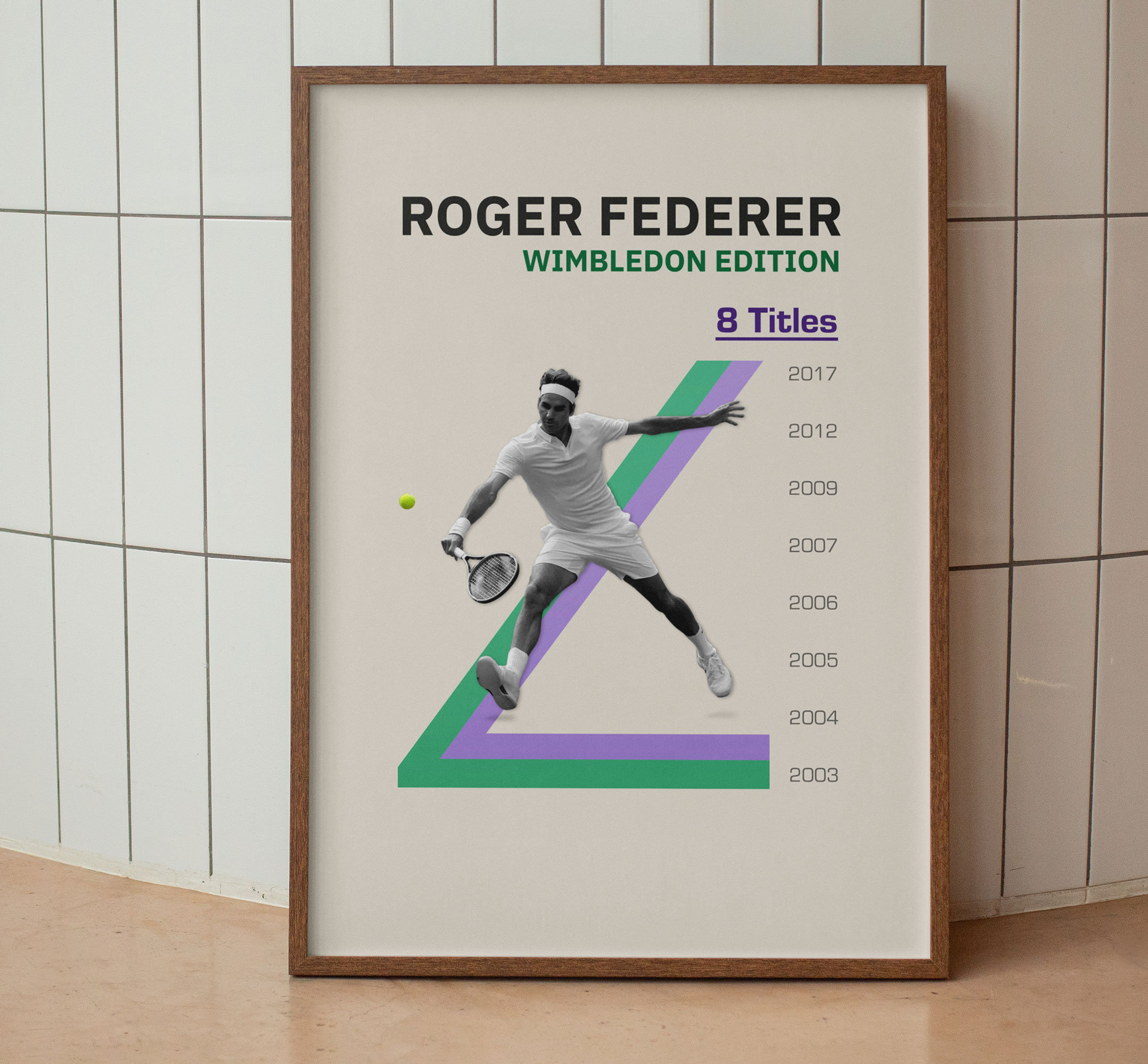 Federer Wimbledon Achievements Poster Federer Wimbledon Edition Poster ...