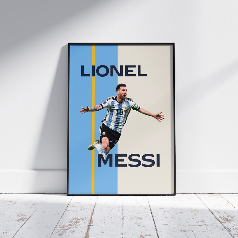 Messi Poster Messi GOAT Poster Argentina Poster World Cup Poster Lionel ...