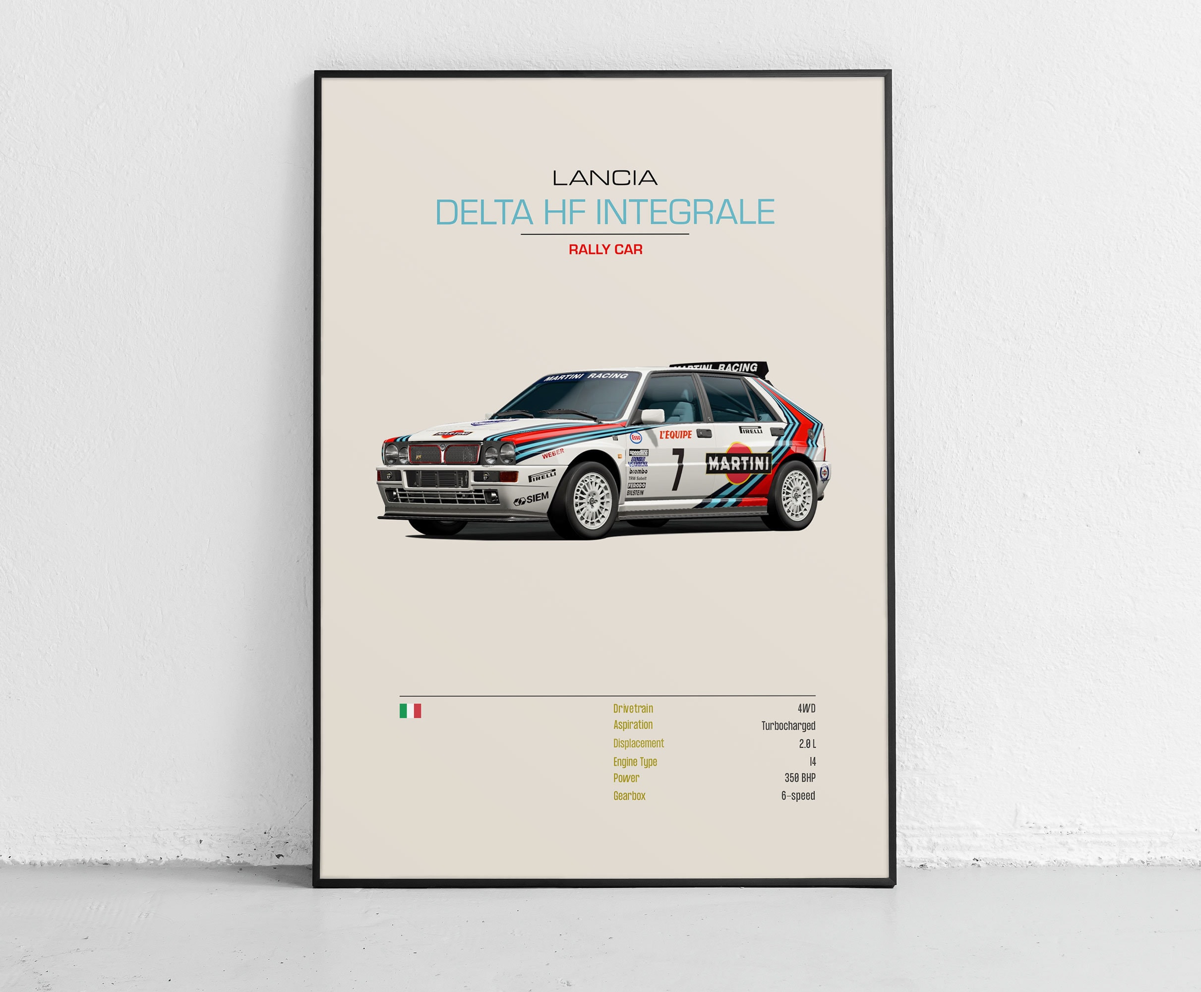 Lancia DELTA Rally Car Poster Gran Turismo Car Poster Lancia DELTA ...