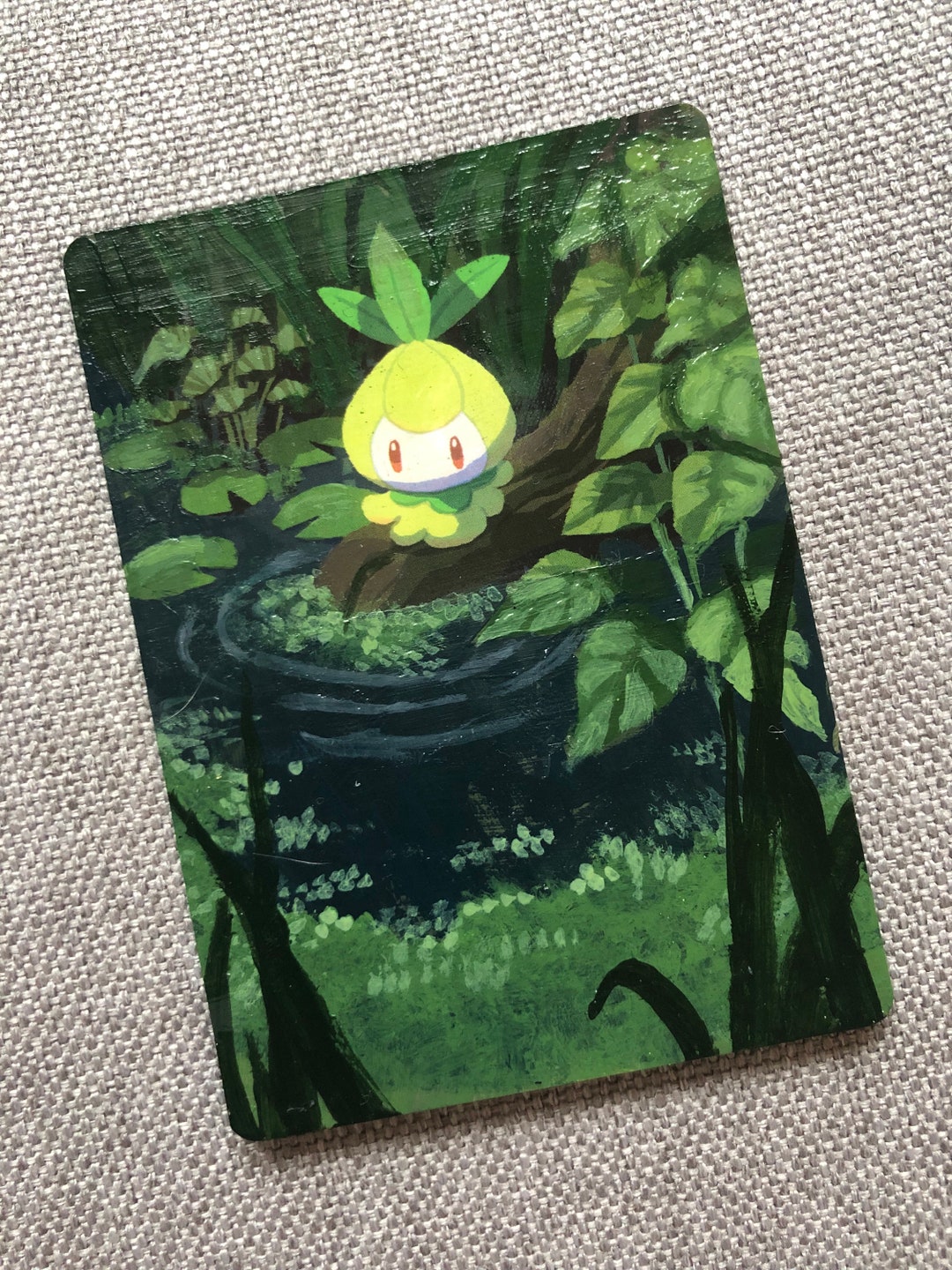 Petilil, Custom Hand Painted Pokémon Card - Etsy