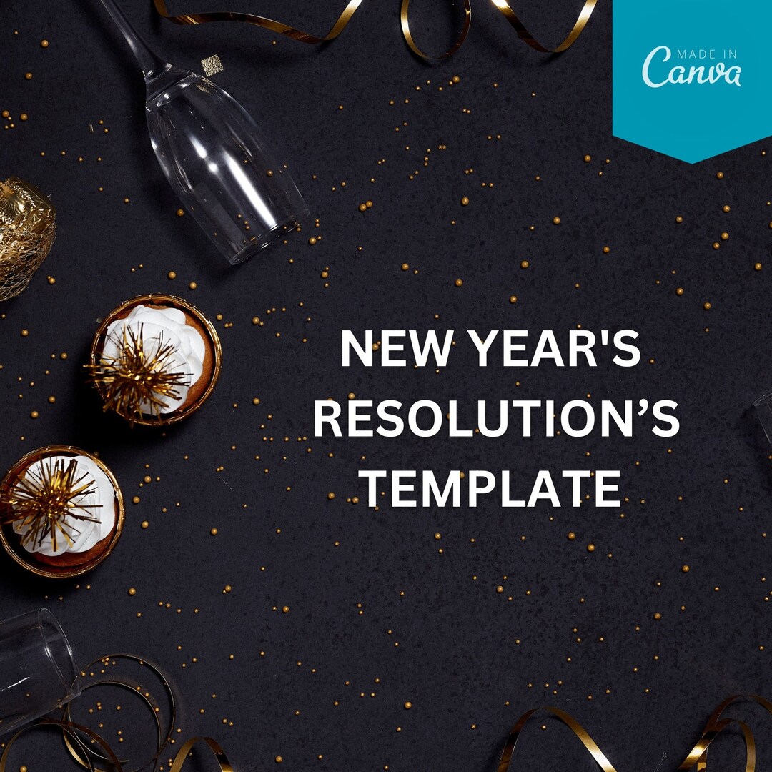 New Years Resolution Template - Etsy