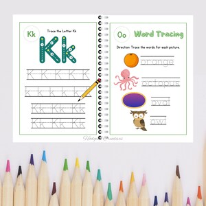Printable Writing Letter Tracing Book, Learn to Print Preschool Toddler ...