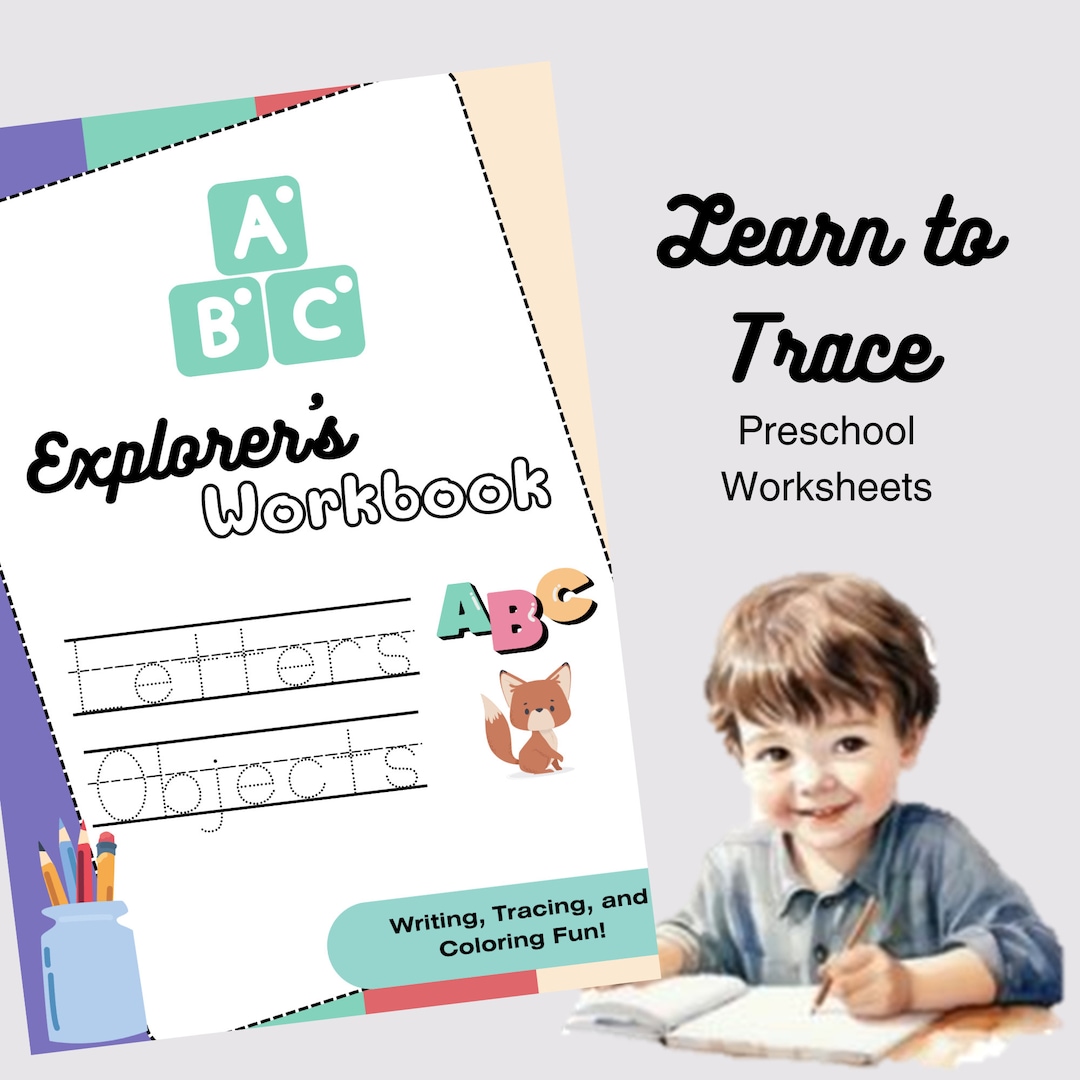 Printable Writing Letter Tracing Book, Learn to Print Preschool Toddler ...