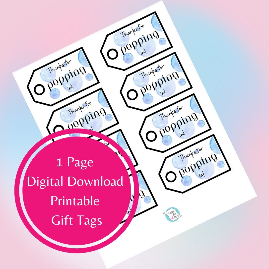 Gift Tags, Back to School, Toy Tags, Orientation Gift, Back to School ...