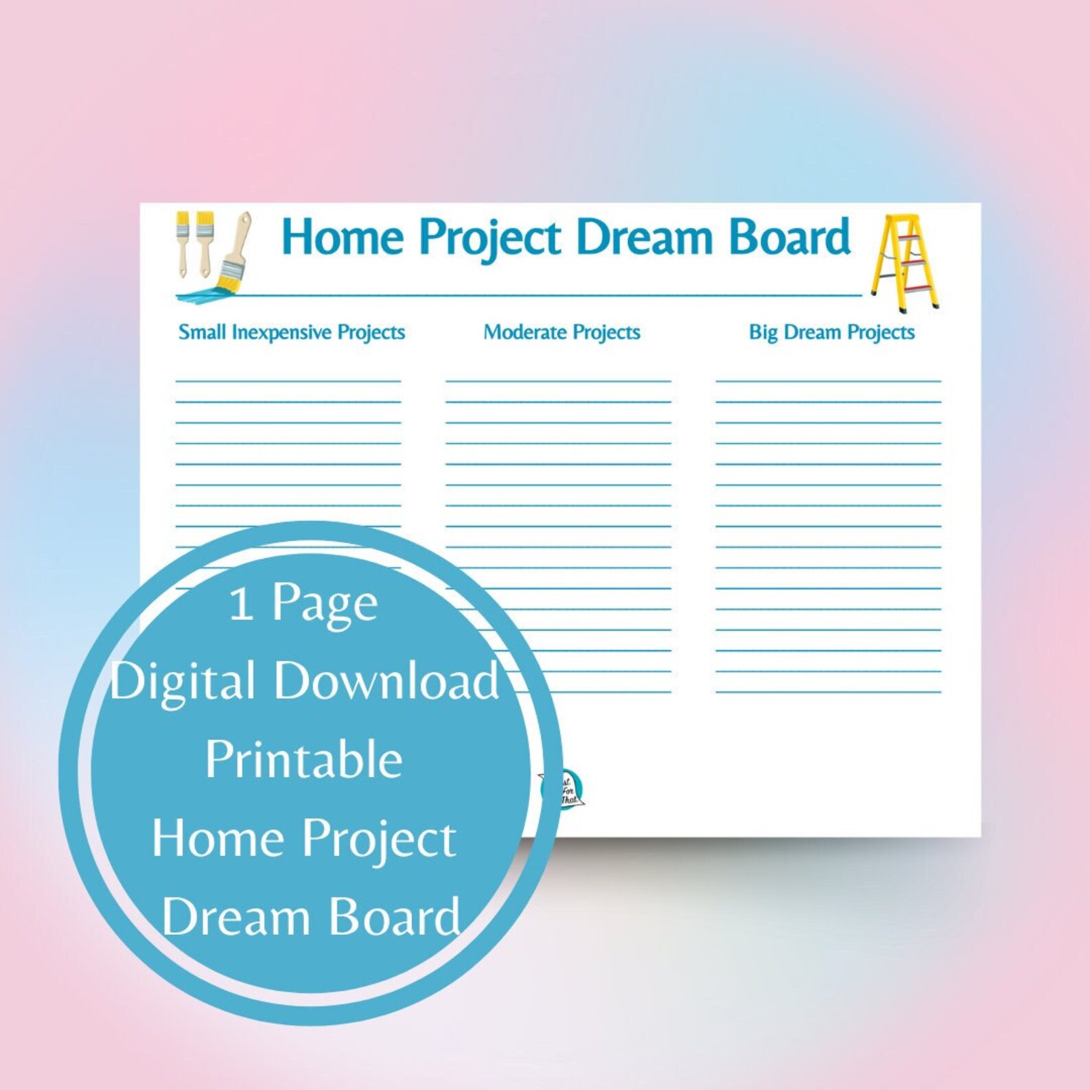 Home Project Dream Board, Planner, Home Decorating, Renovating, Home ...