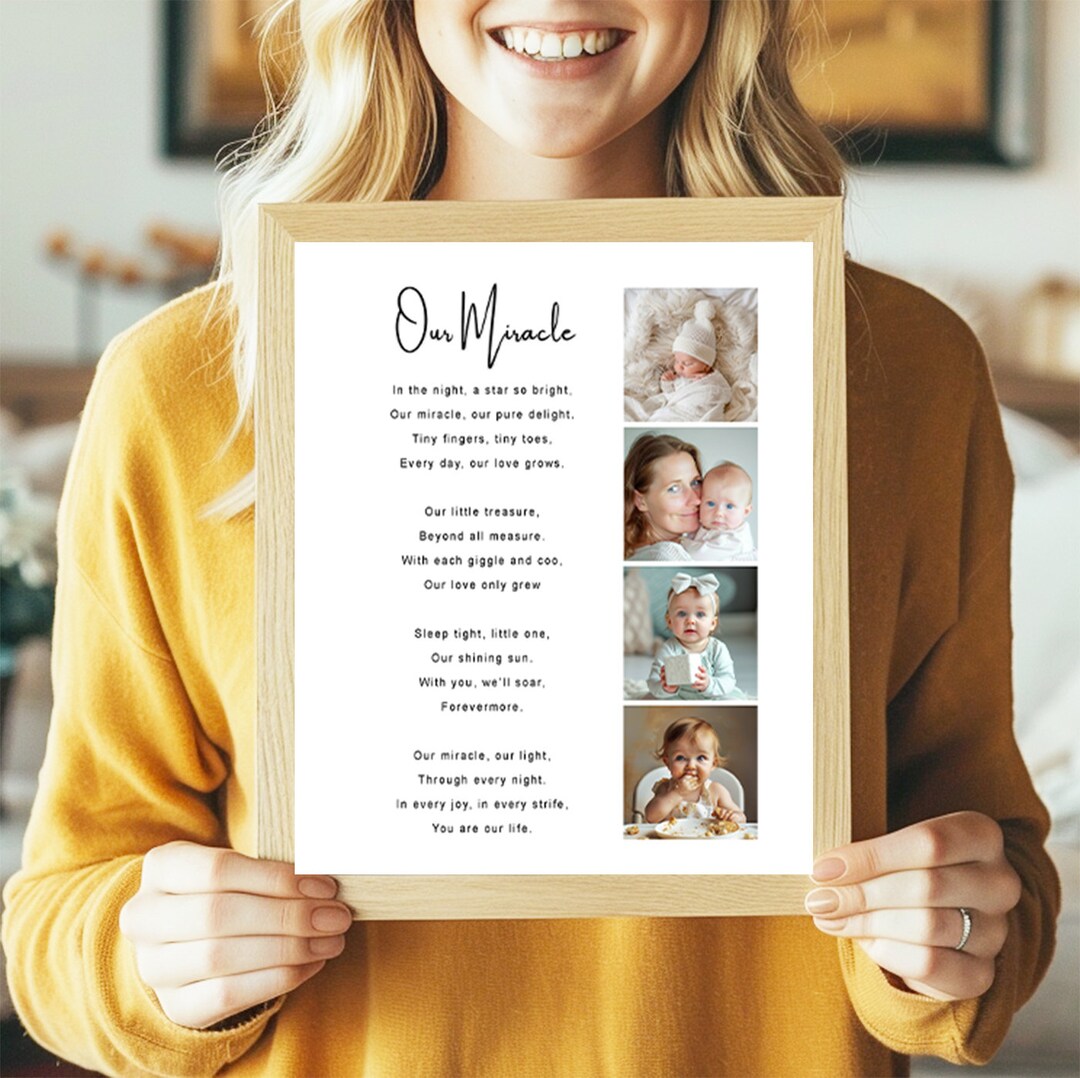 Personalized Photo Poem Print: Newborn Gift, Memorial Gift (digital ...