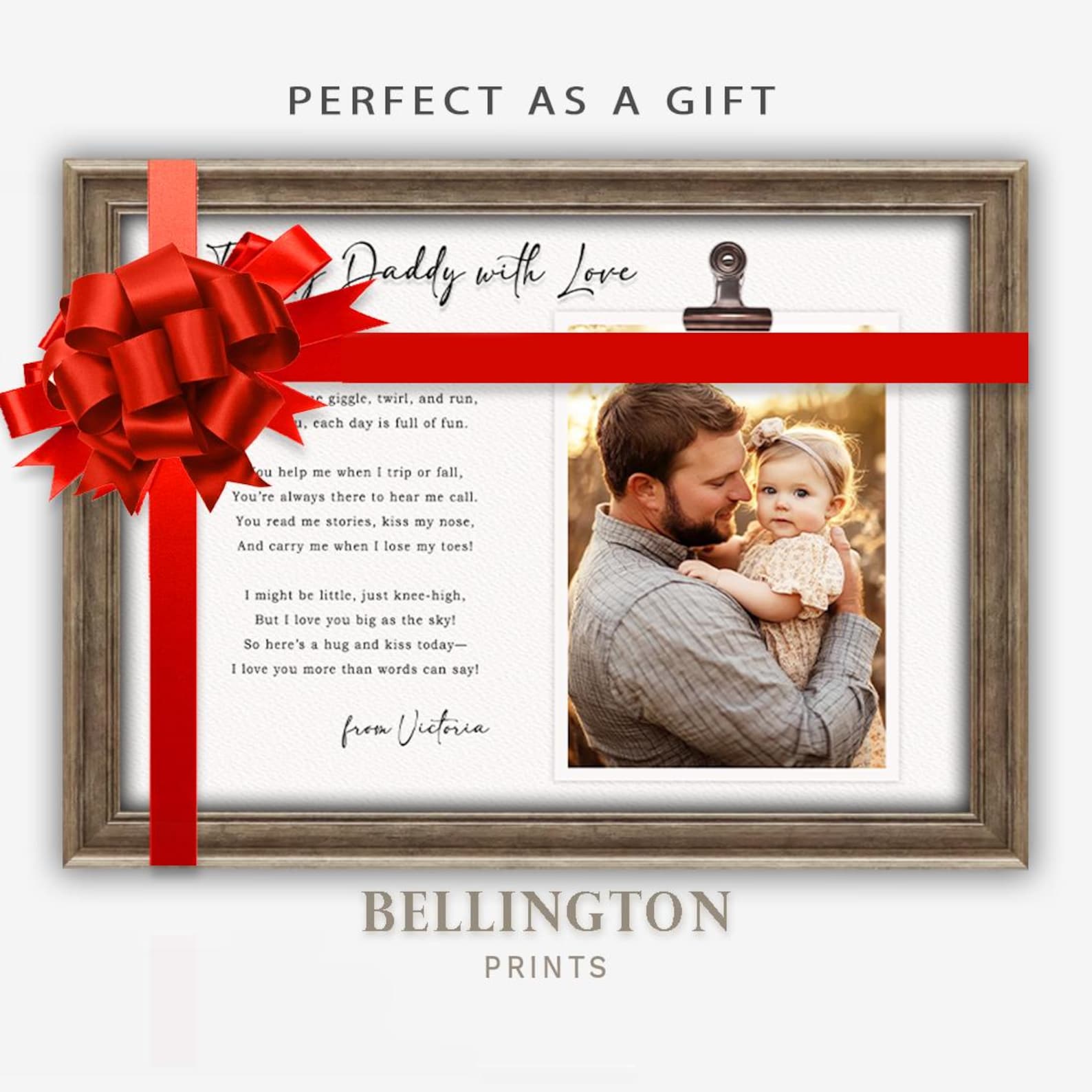 Personalized Photo Poem Portrait: Custom Wall Art Gift (digital Option ...